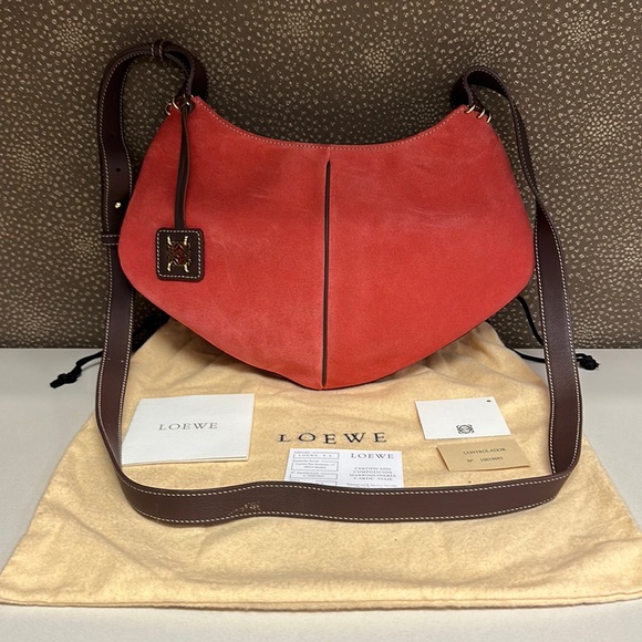 Loewe | Bags | Loewe Suede Leather Crossbody Bag | Poshmark